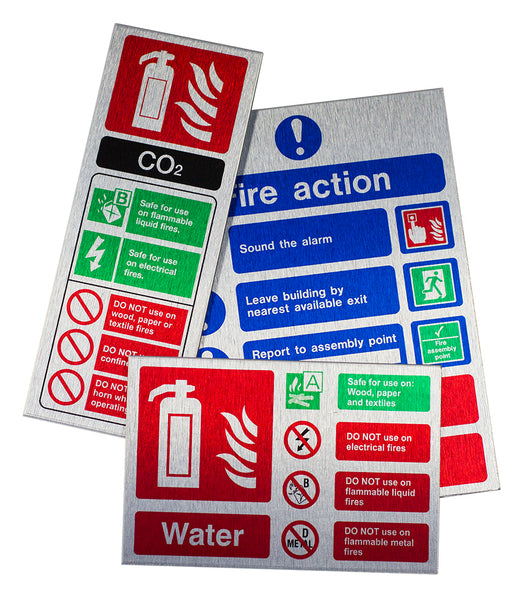 Water ID Sign - Brushed Aluminium (Landscape) 150mm x 100mm