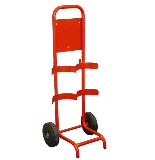 Double Fire Extinguisher Trolley/Fire Point